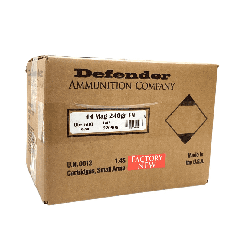 44 Magnum - 240 GR - Defender - 500 Rounds - S.A.S. Ammo
